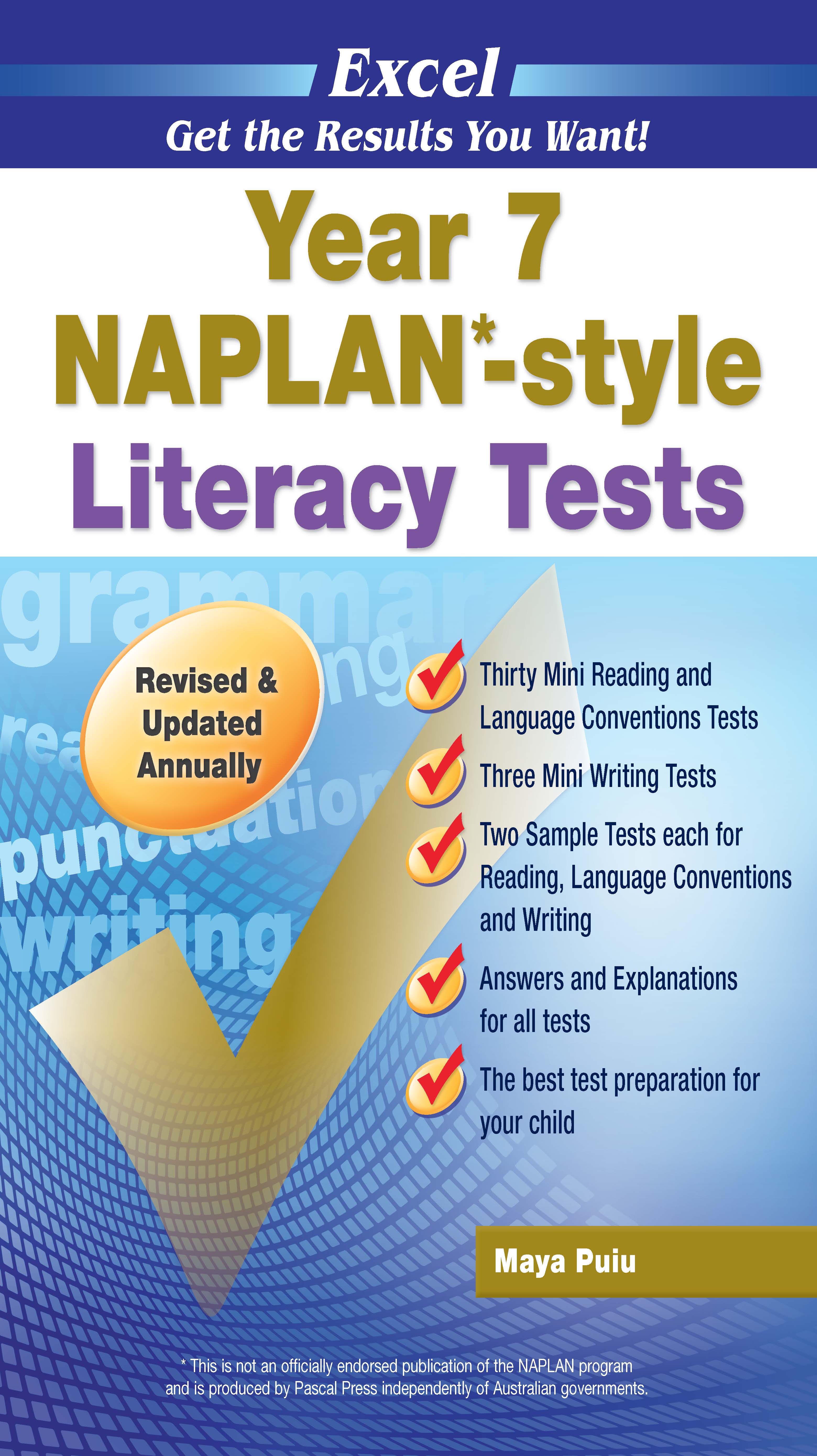 Excel NAPLAN*-style Literacy Tests Year 7 | Good Reading
